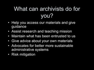 What is an archivist? | PPT