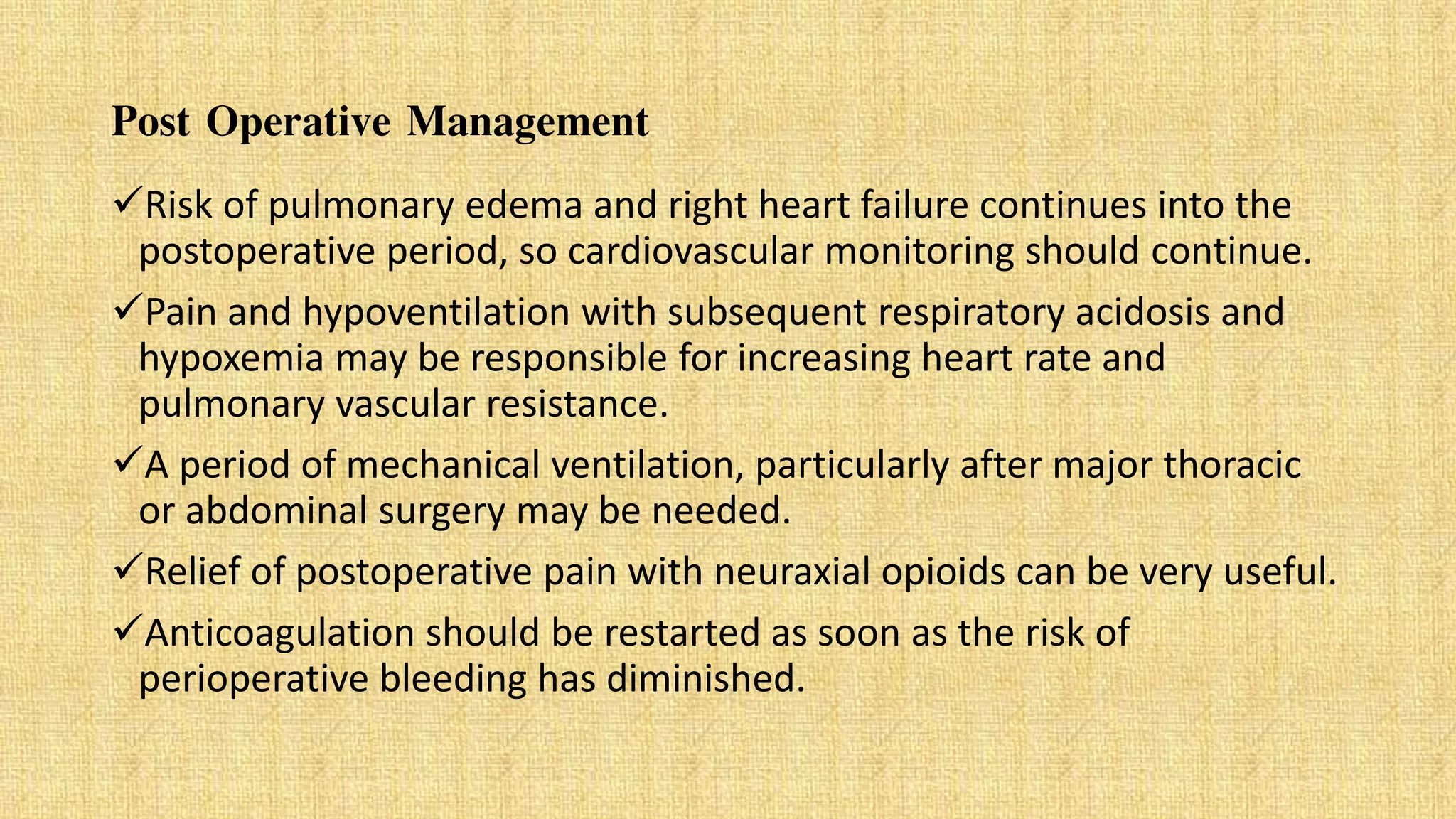 Mitral Stenosis and Anaesthetic Management | PPTX