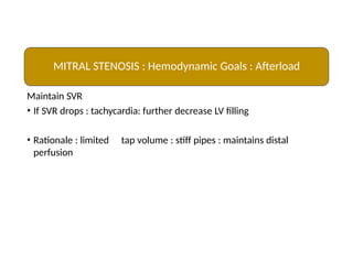MITRAL STENOSIS anesthesia for mitral stenosis.pptx