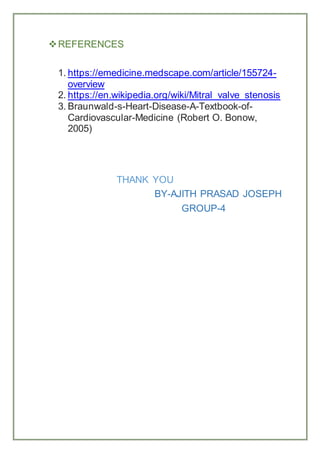 Mitral stenosis (propeduetics) | PDF