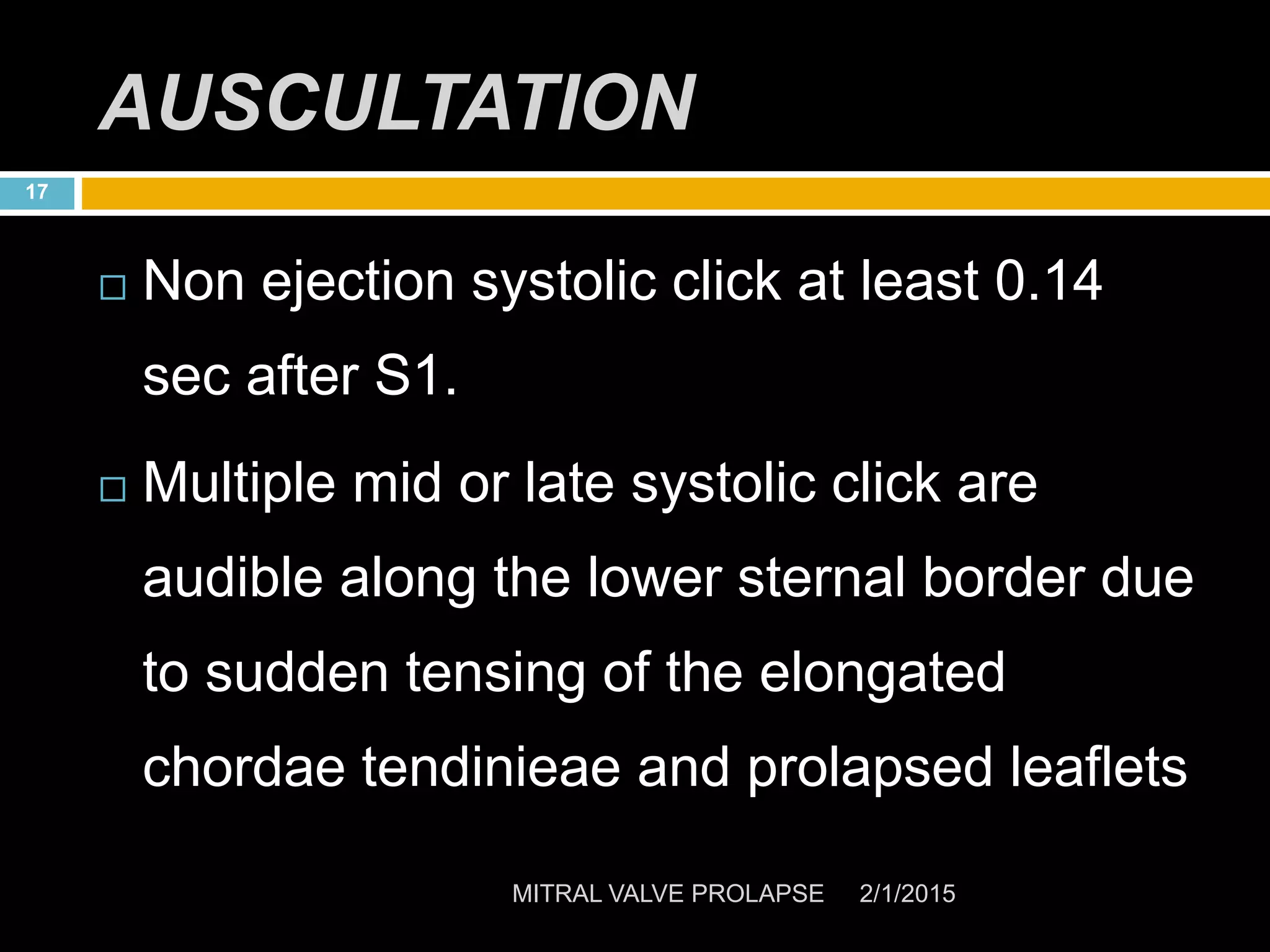 Mitral valve prolapse | PPTX