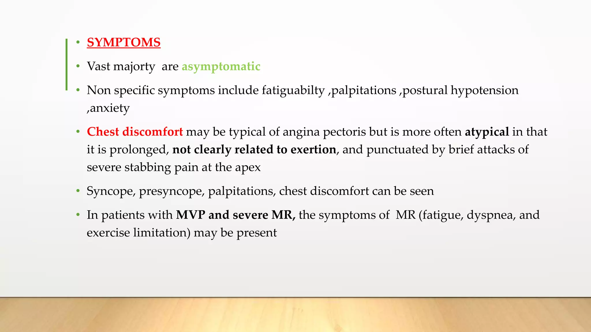 Mitral valve prolapse | PPTX
