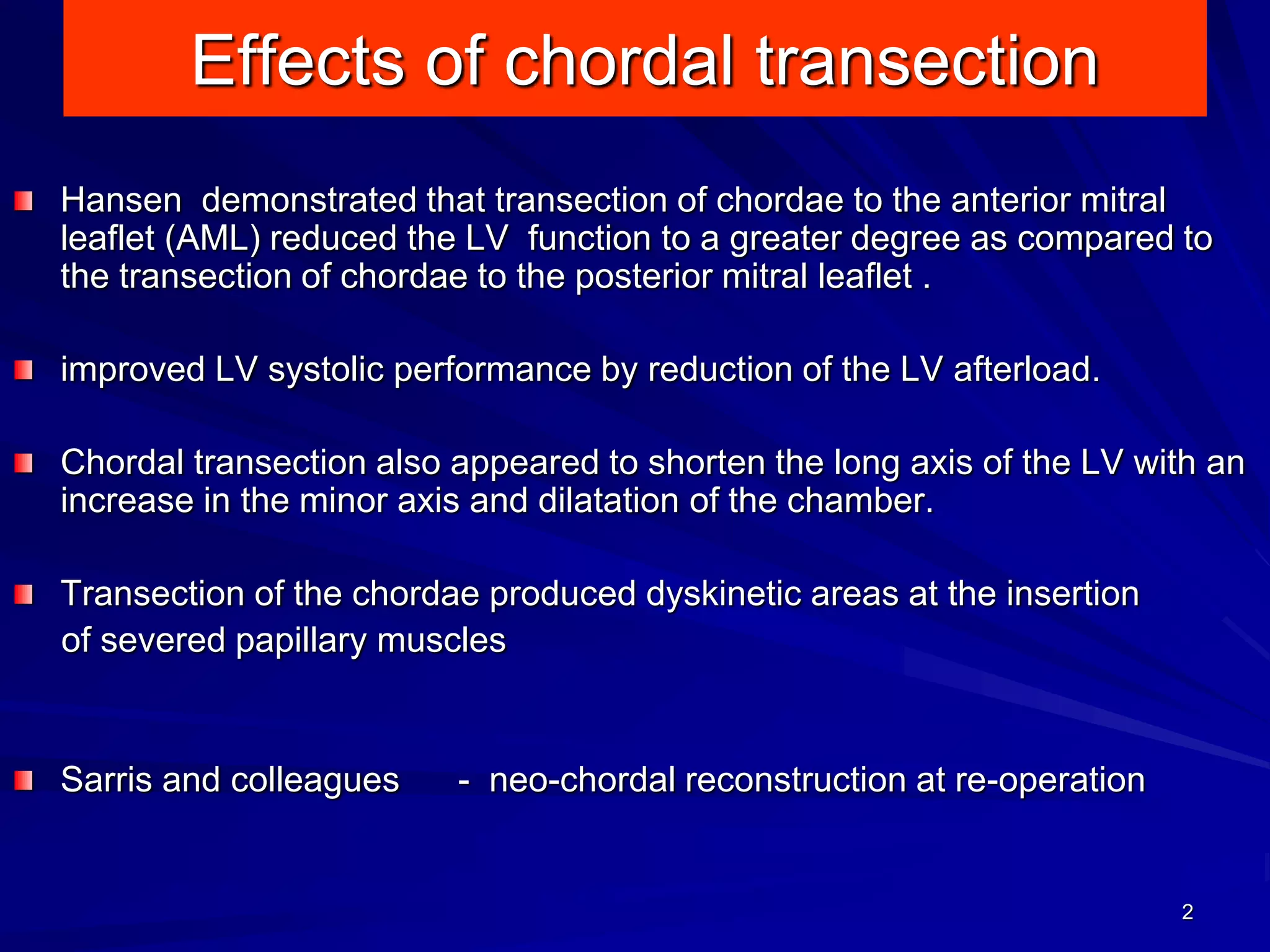 Mitral valve surgery chordal preservation | PPTX