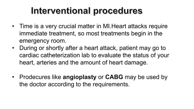 Myocardial infarction treatment | PPTX | Heart and Cardiovascular ...