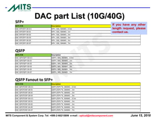 DAC, AOC & MPO/LC cable solution | PDF