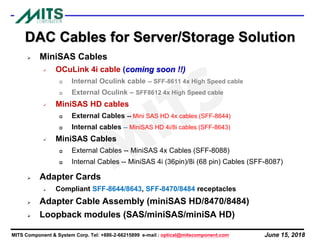 DAC, AOC & MPO/LC cable solution | PDF