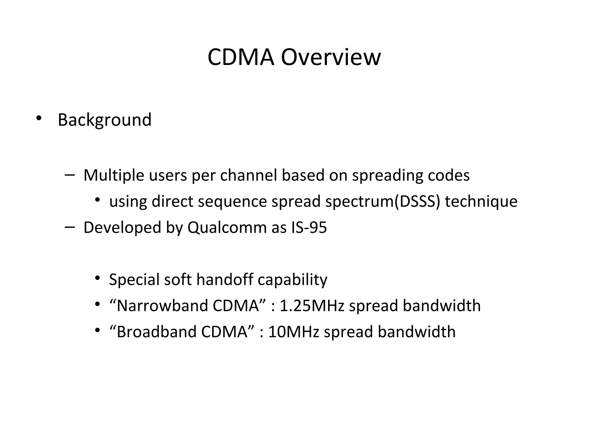 Code Division Multiple Access | PPT
