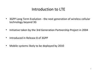 3GPP – Long Term Evolution | PPT