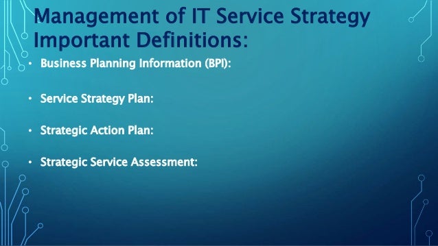 Management of IT Service Strategy | PPTX