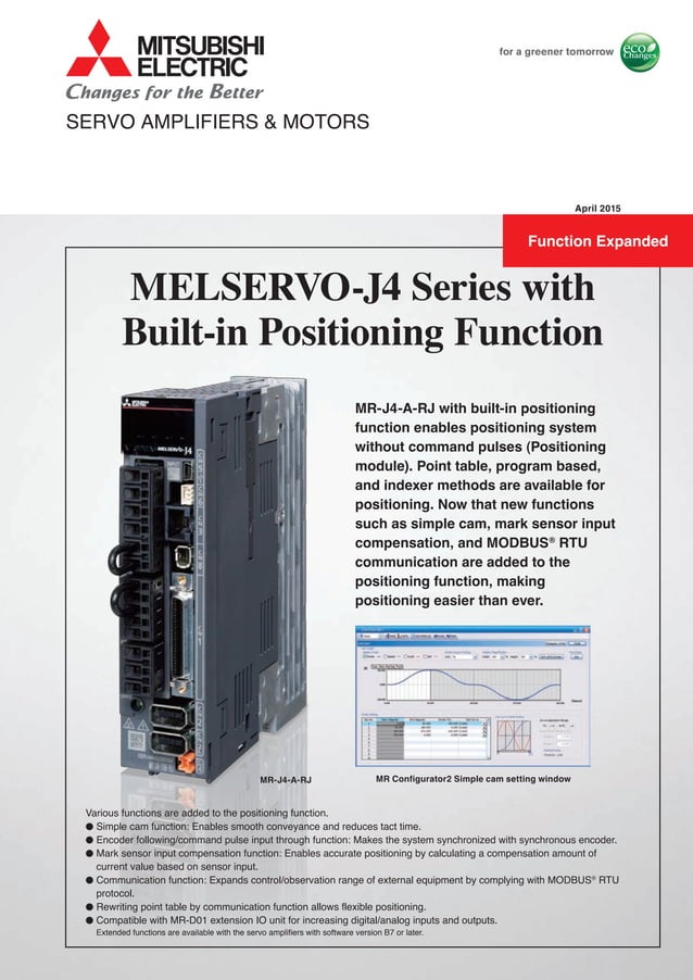 Mitsubishi ac servos melservo j4 series with built-in positioning function | PDF