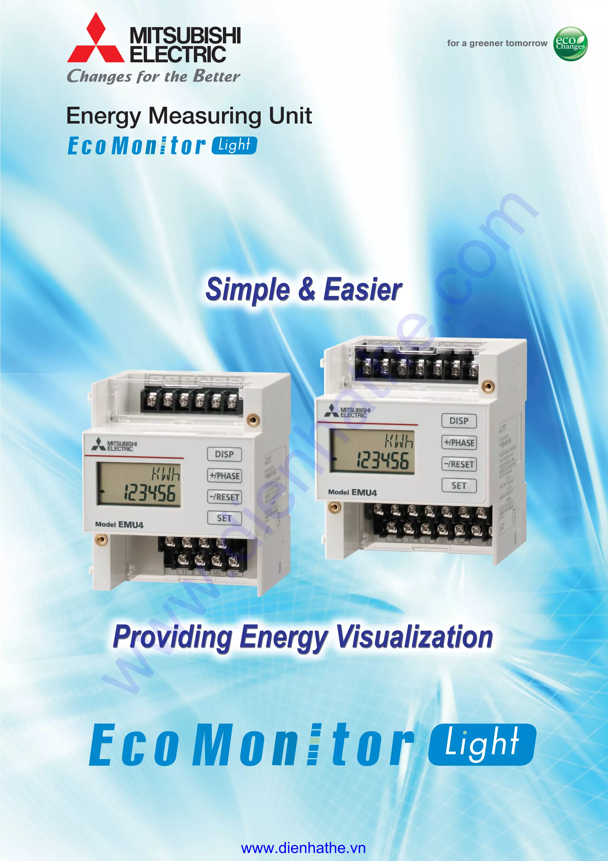 Mitsubishi energy measuring unit ecomonitorlight series dienhathe.vn
