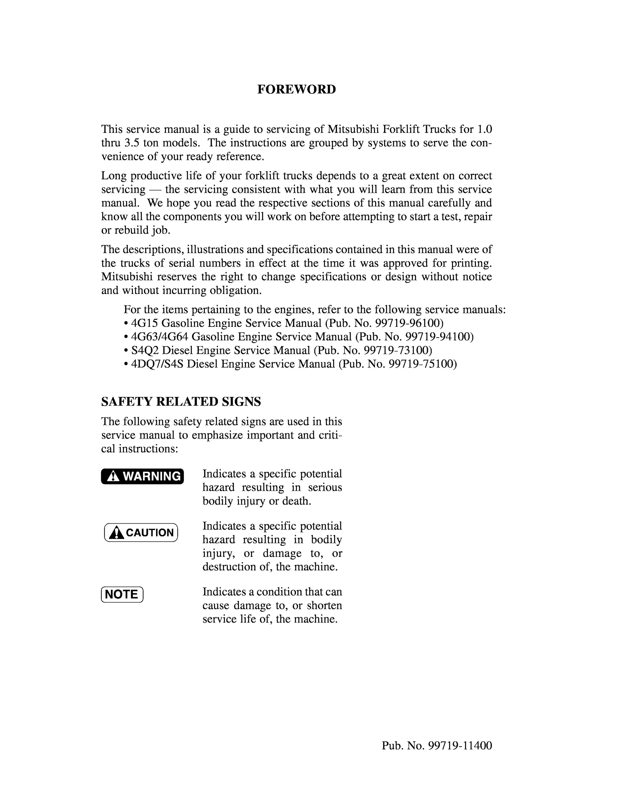 Mitsubishi FD30 Forklift Trucks Service Repair Manual SN F14C-40360-UP.pdf