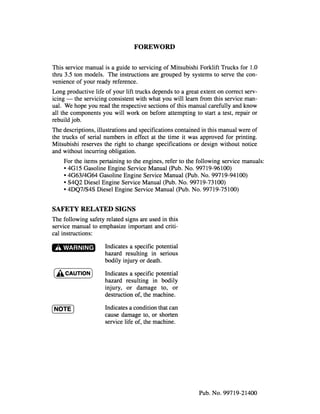 Mitsubishi FG30 Forklift Trucks Service Repair Manual SN F13D-40128.pdf