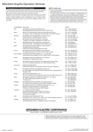 Mitsubishi graphic operation terminal got1000 series | PDF