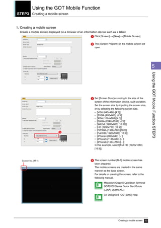 Mitsubishi graphic operation terminal got2000 series got mobile function quick start guide | PDF