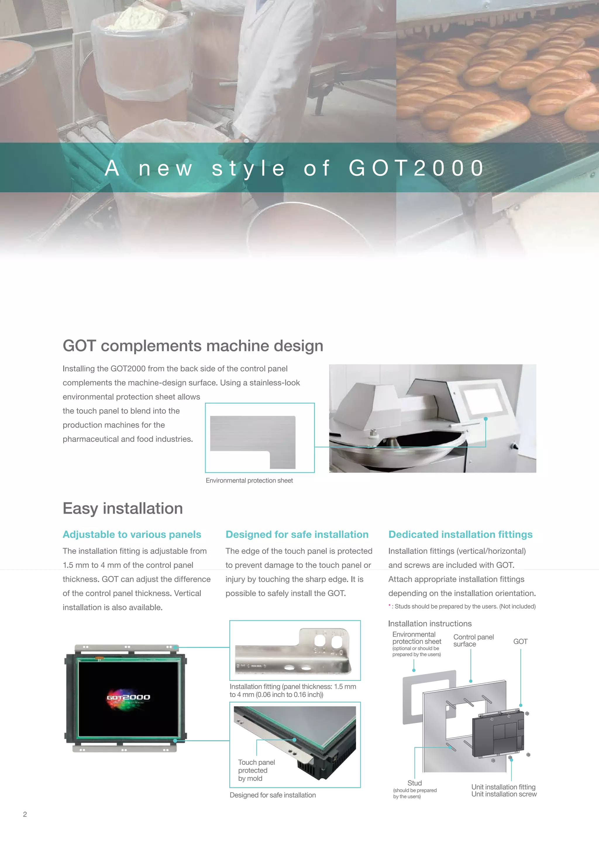 Mitsubishi graphic operation terminal got2000 series open frame model ...