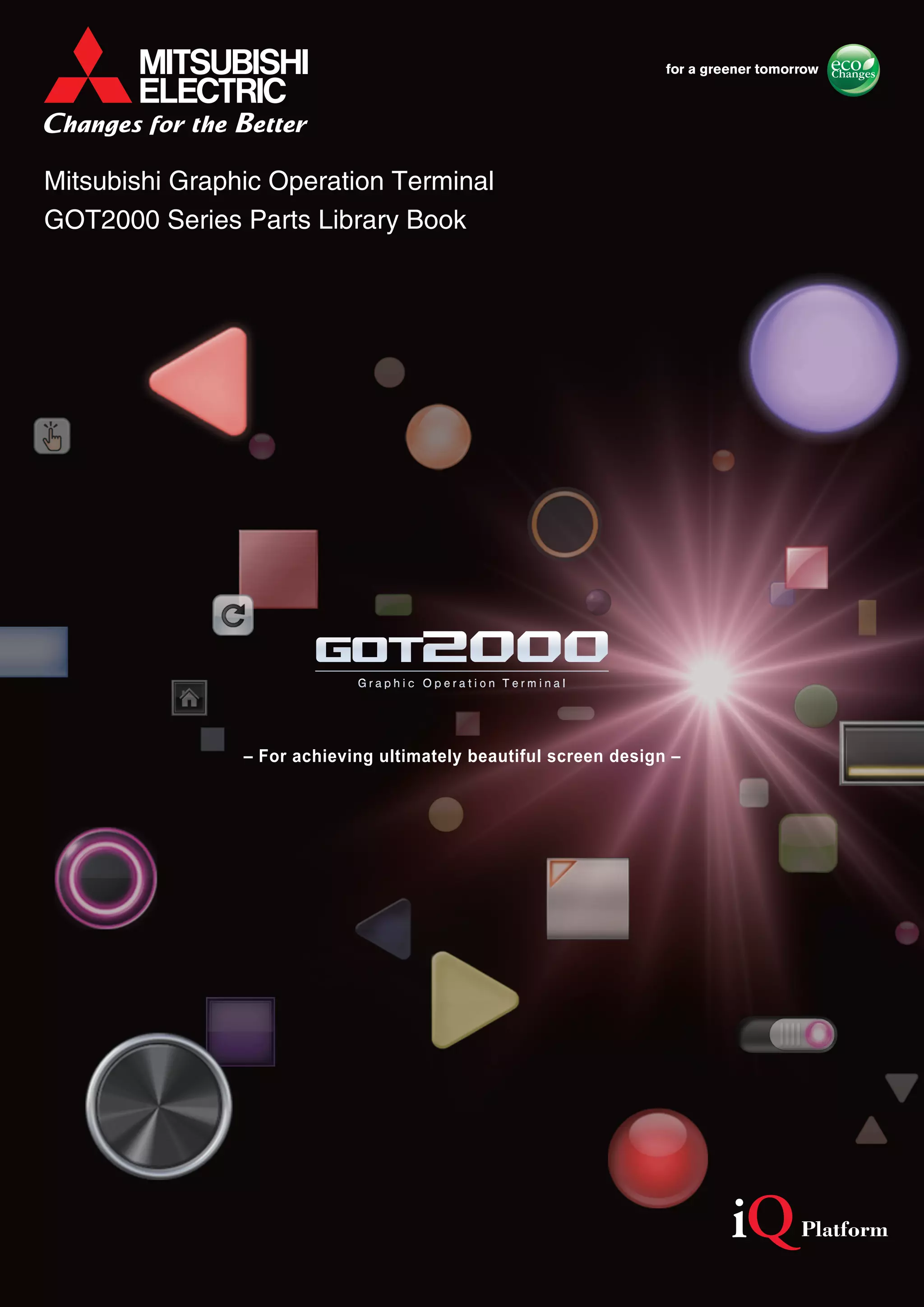 Mitsubishi graphic operation terminal got2000 series parts library book ...