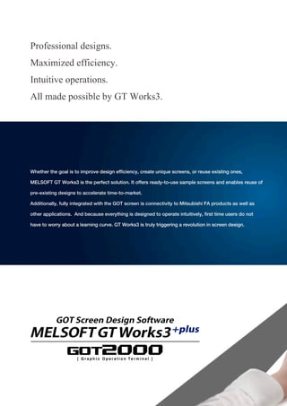 Mitsubishi graphic operation terminal screen design software melsoft gt ...