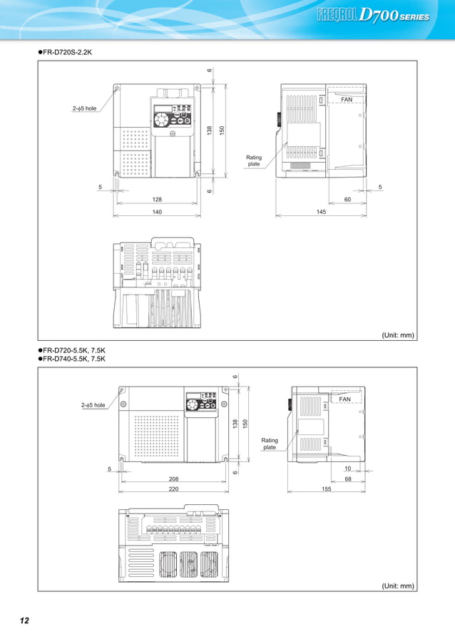Mitsubishi inverter freqrol-d700 series | PDF