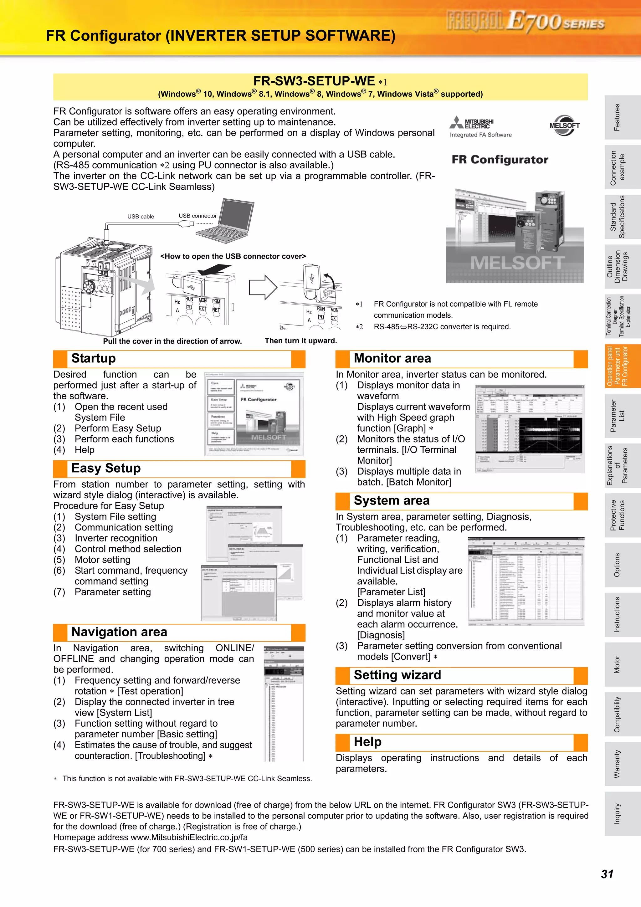 Mitsubishi inverter freqrol-e700 series | PDF