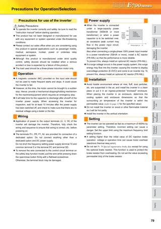 Mitsubishi inverter freqrol-e700 series | PDF