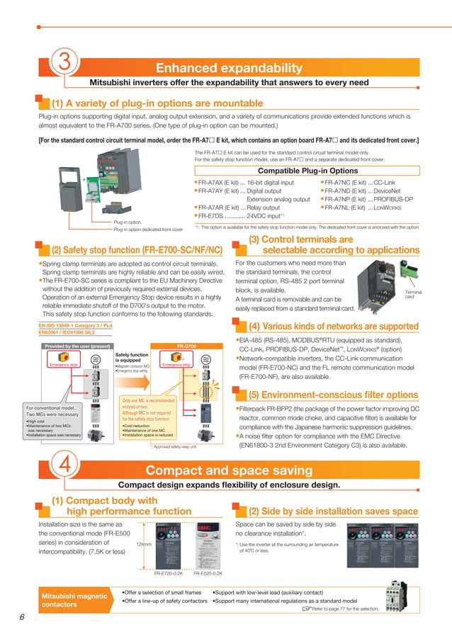 Mitsubishi inverter freqrol-e700 series | PDF