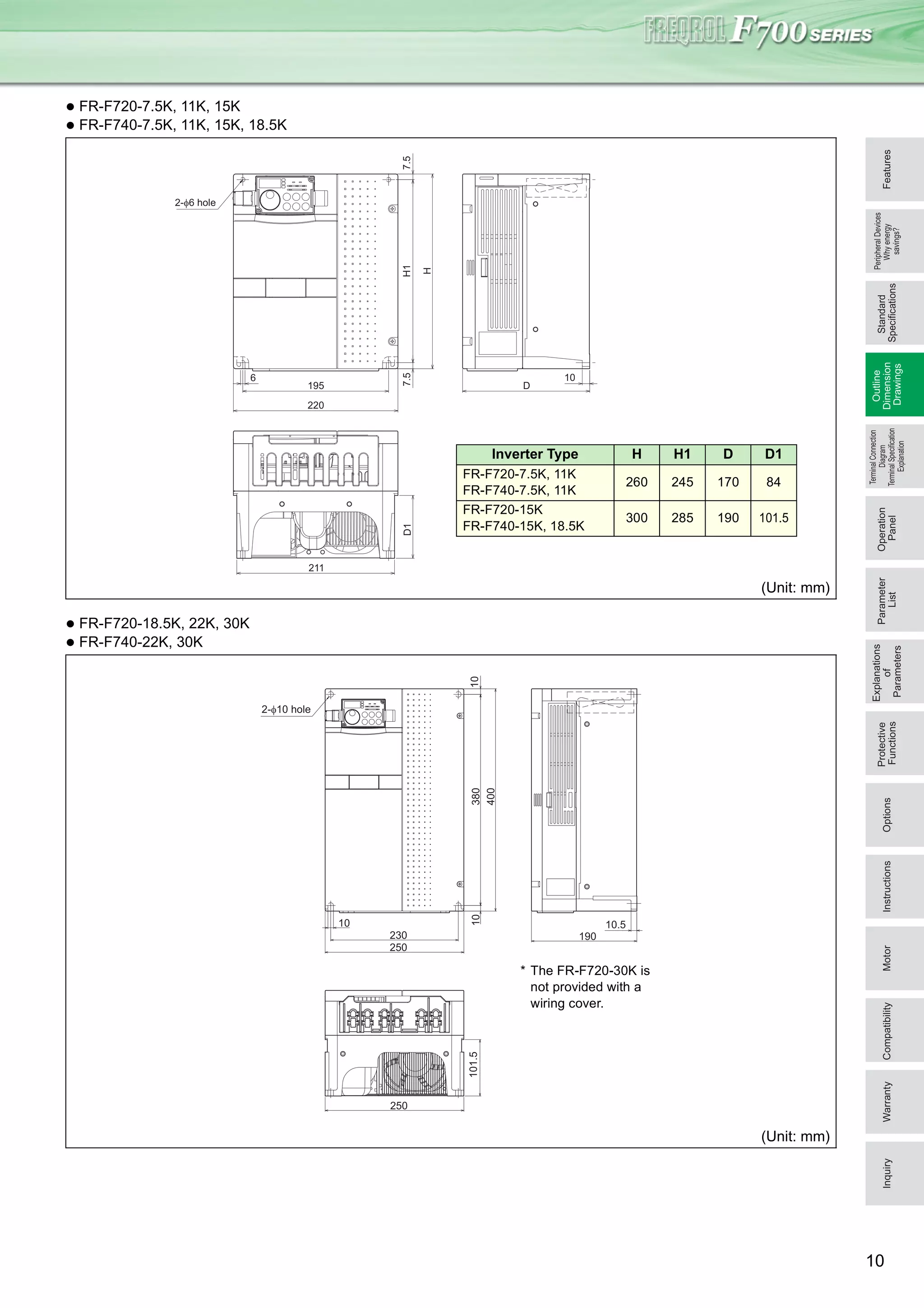 Mitsubishi inverter freqrol-f700 series | PDF
