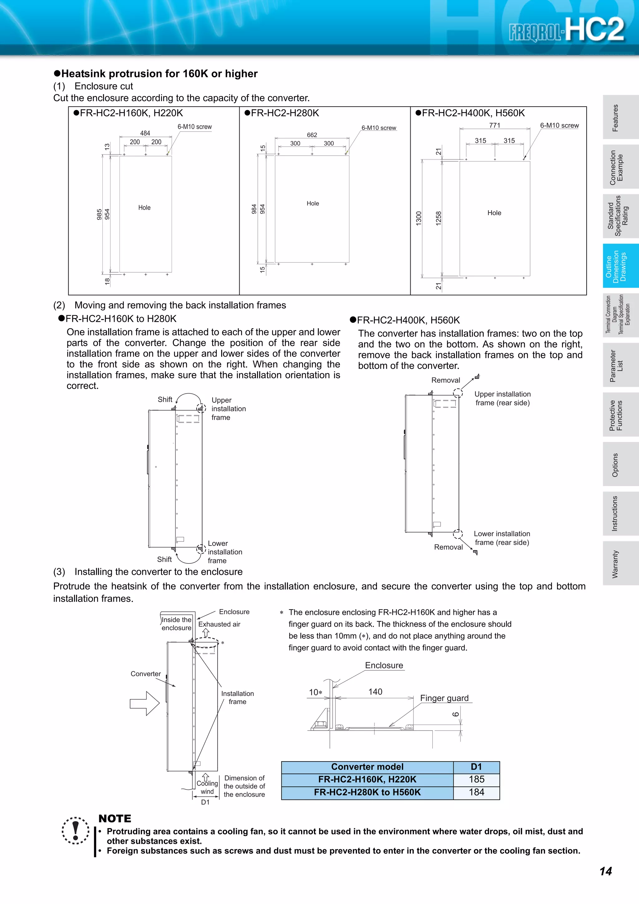 Mitsubishi inverter freqrol-hc2 series | PDF