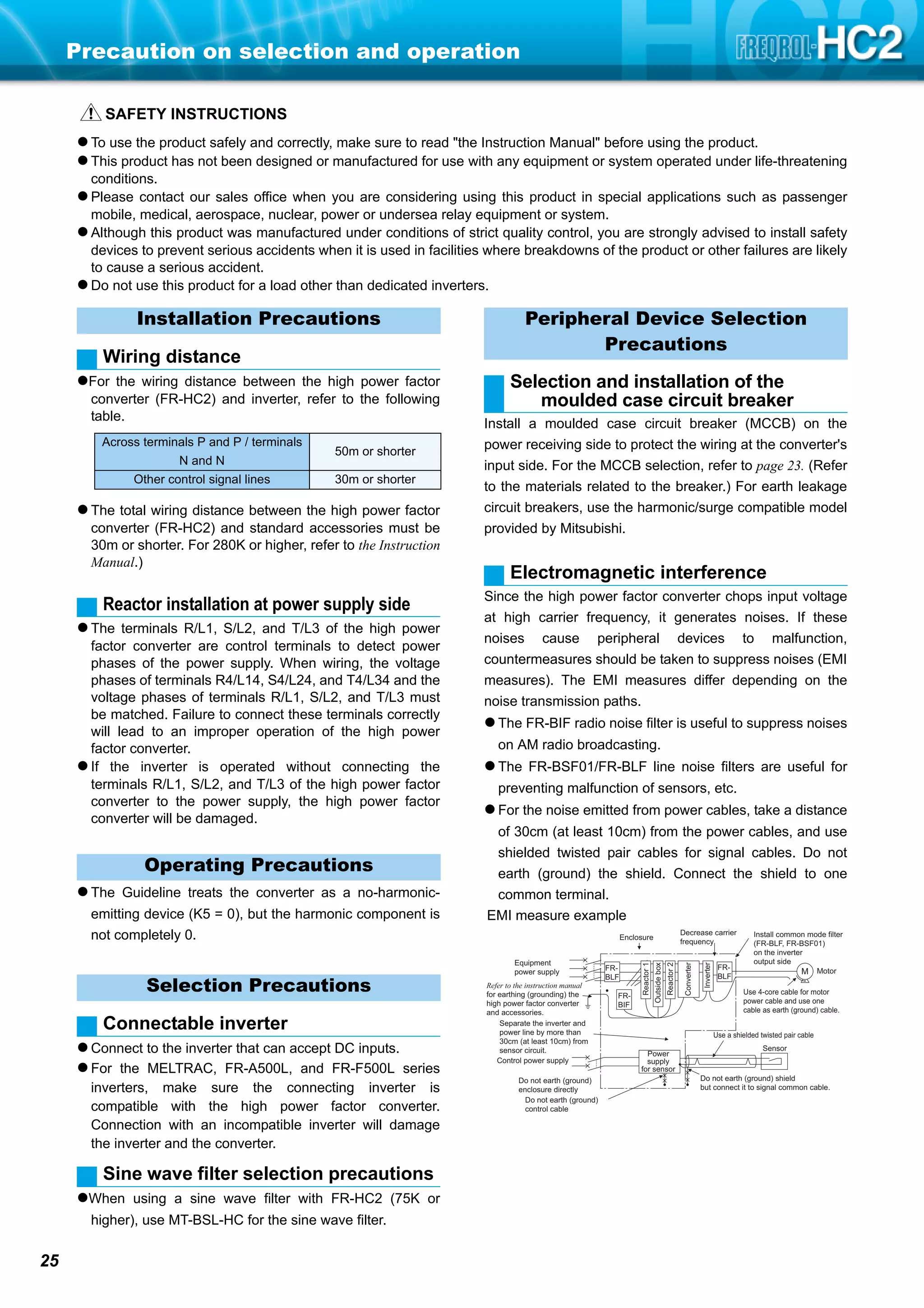 Mitsubishi inverter freqrol-hc2 series | PDF