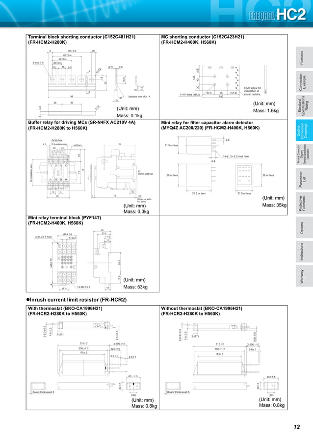Mitsubishi inverter freqrol-hc2 series | PDF