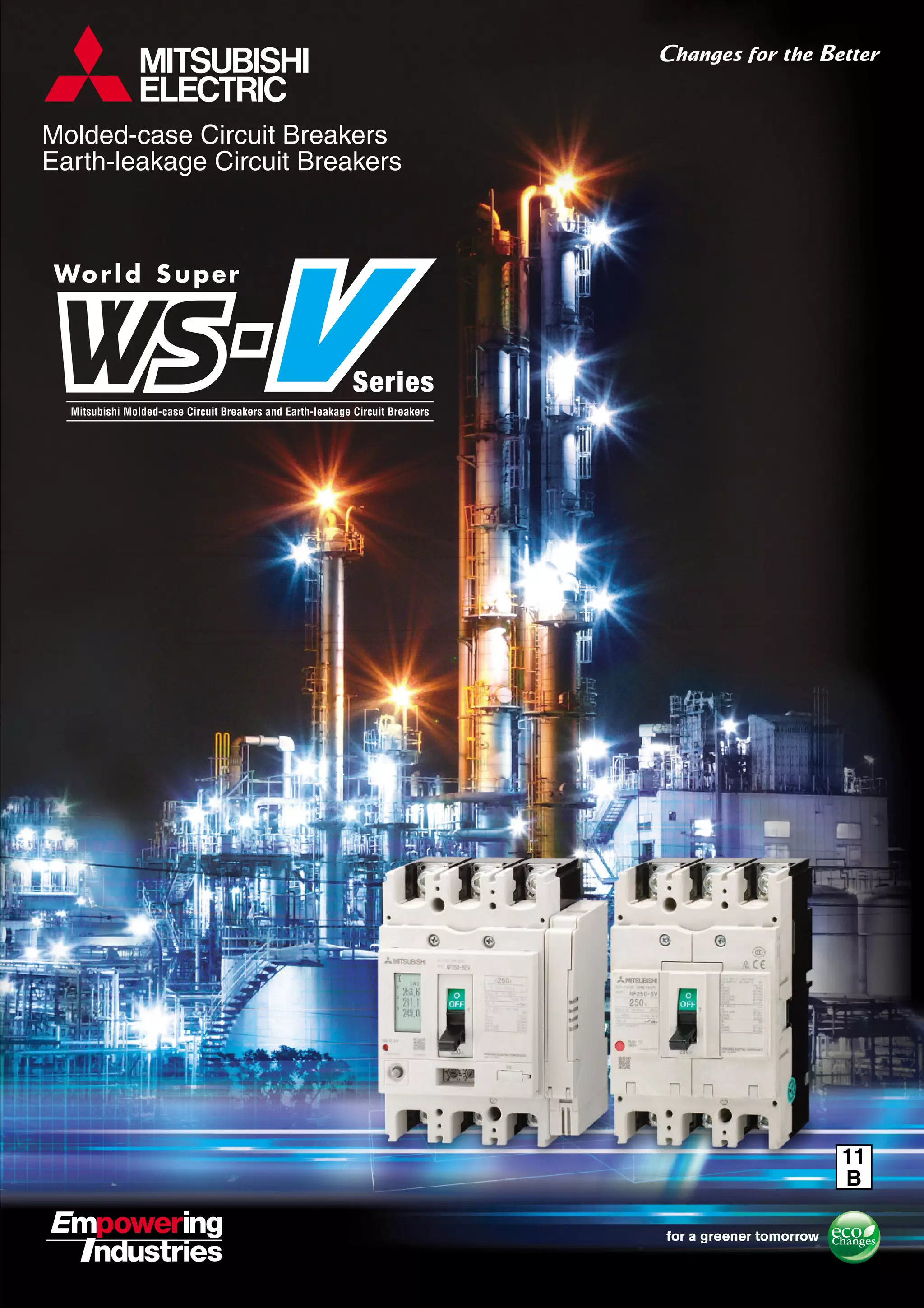 Mitsubishi low voltage ws-v series mccb and elcb | PDF