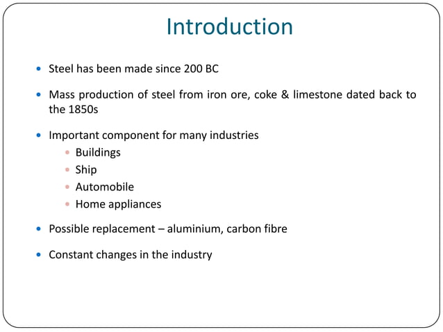 Mittal Steel and the global steel industry | PPT