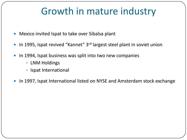 Mittal Steel and the global steel industry | PPT