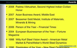 Mittal Steel Company | PPS | Large Business | Business