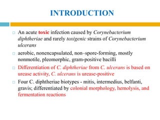 DIPHTHERIA 12032024. TUESDAY.pptx | Ear, Nose and Throat Conditions ...