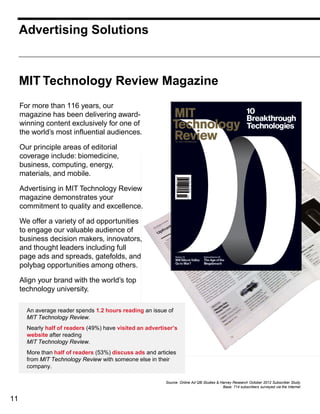 MIT technology Review Media Kit 2016 | PDF