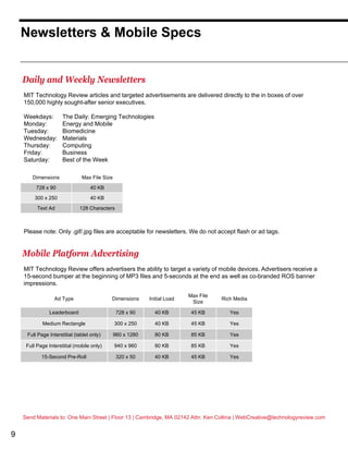 MIT technology Review Media Kit 2016 | PDF