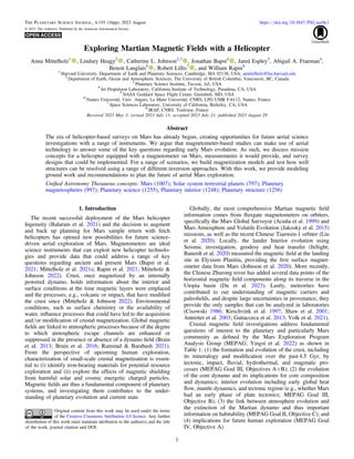 Exploring Martian Magnetic Fields with a Helicopter | PDF