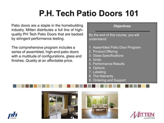P.H Tech Patio Doors | PDF