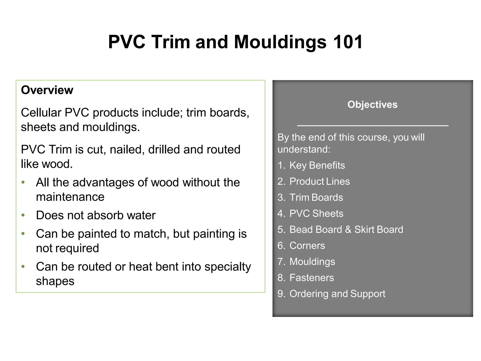 PVC Trim & Mouldings 101 | PPT