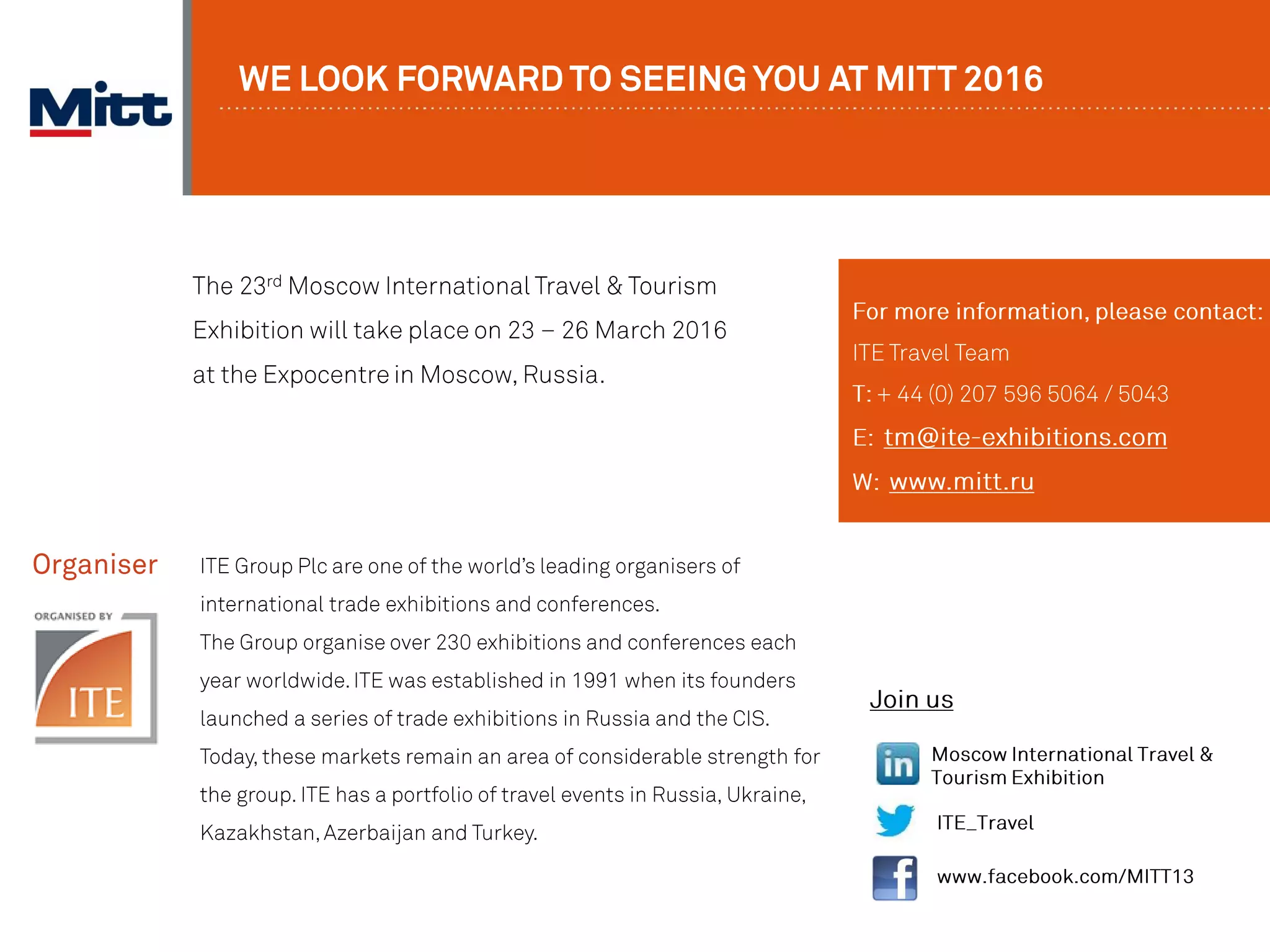 MITT 2015 Travel Exhibition in Russia | PDF
