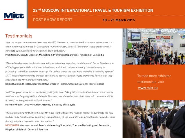 MITT 2015 Travel Exhibition in Russia | PPT