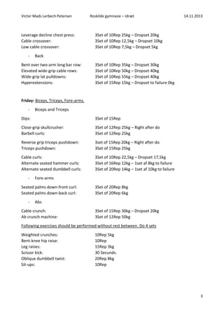 Workout program - Victormlp | PDF