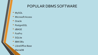 DBMS - Database Management System | PPTX