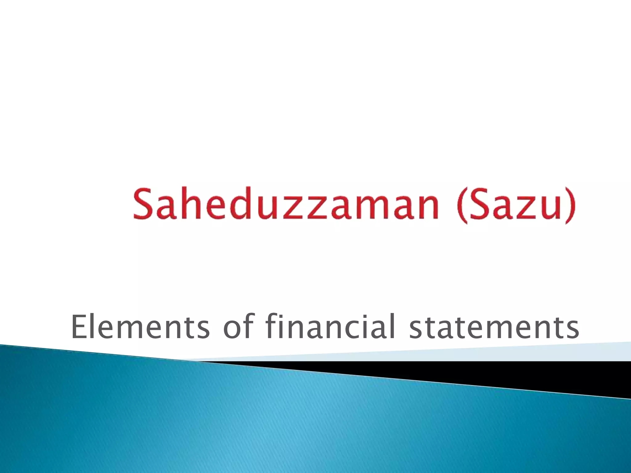 Elements of financial statement | PPTX
