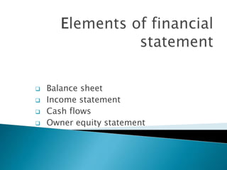 Elements of financial statement | PPTX