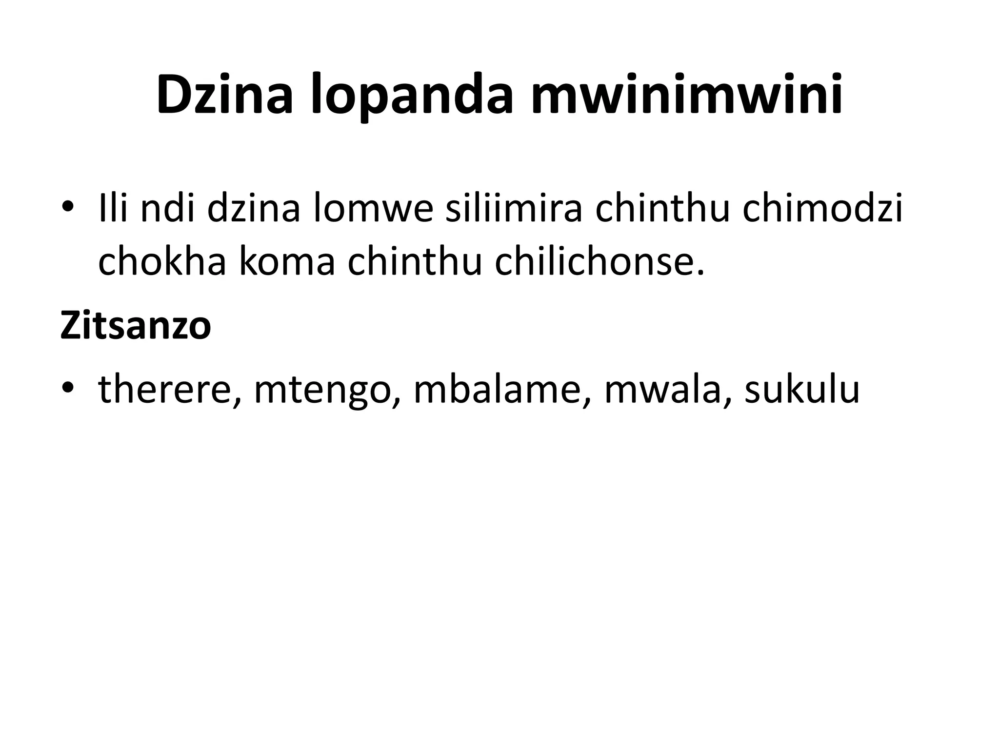 Mitundu ya mayina | PPTX