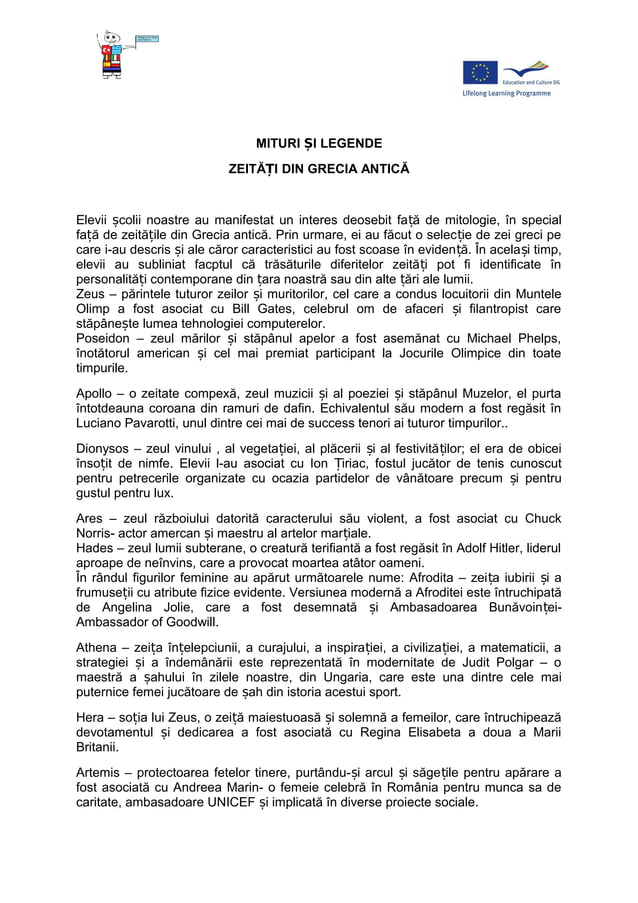 Mituri și legende | PDF