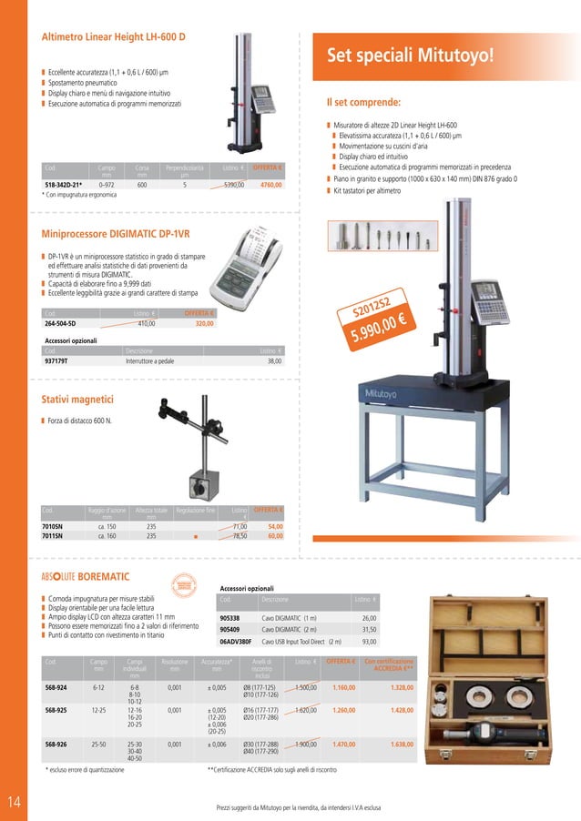 Mitutoyo promo primavera 2012 | PDF
