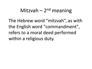Mitzvah of Human Origin | PPTX